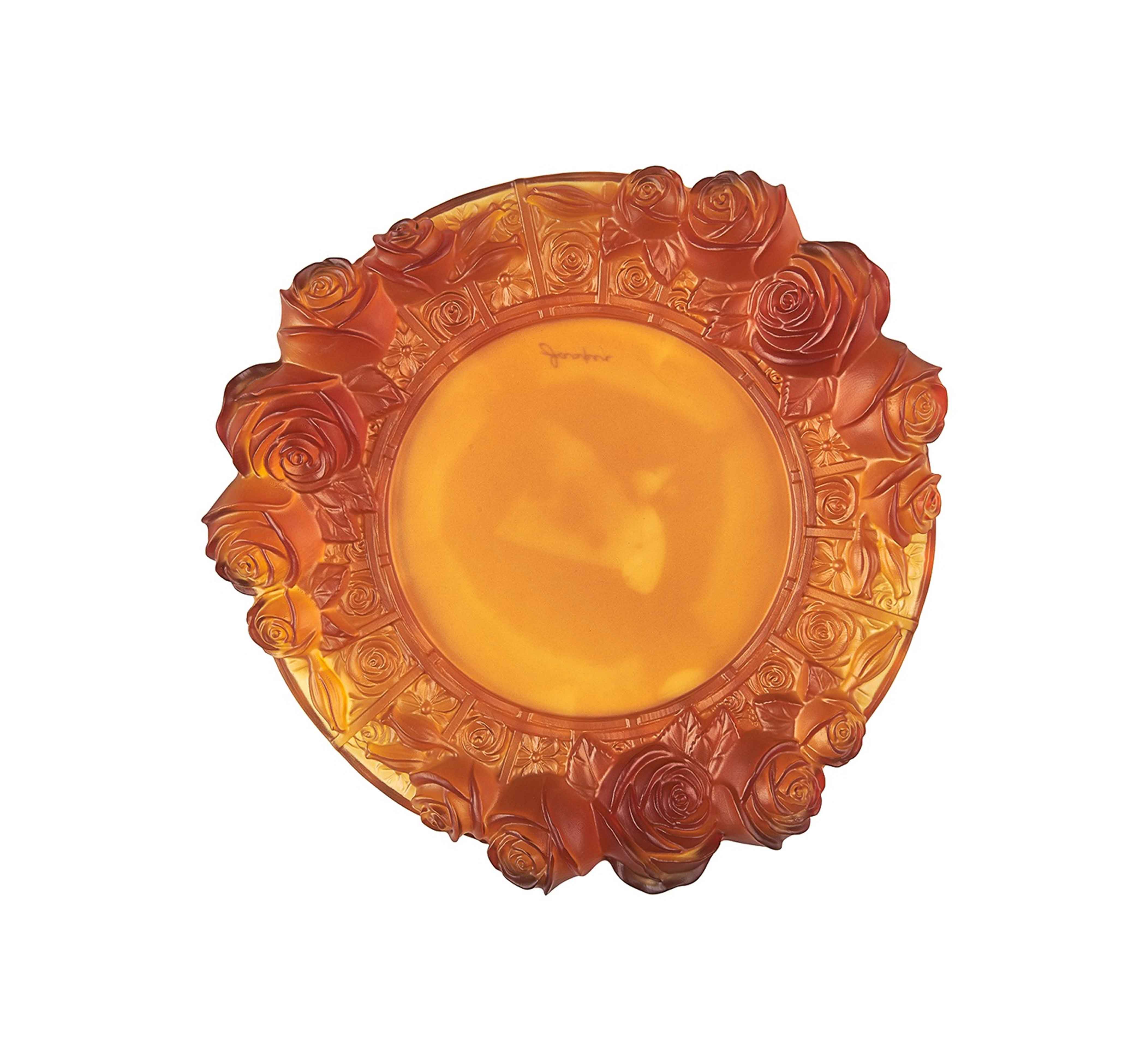 Rose Perfume Bottle Amber 85ml - Jasper Crystal